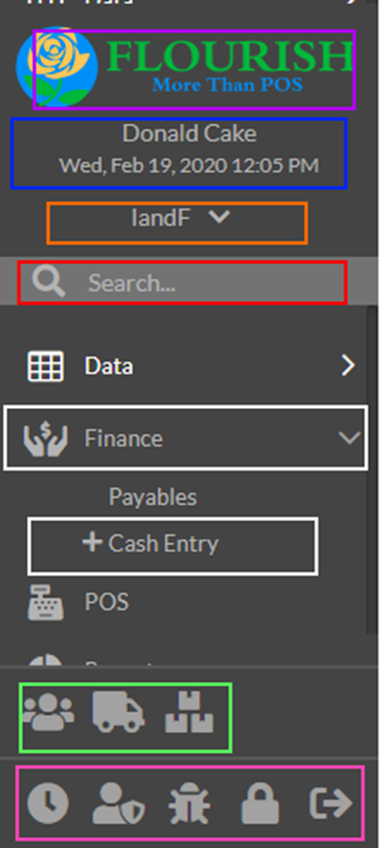 Left Hand Menu - Flourish POS